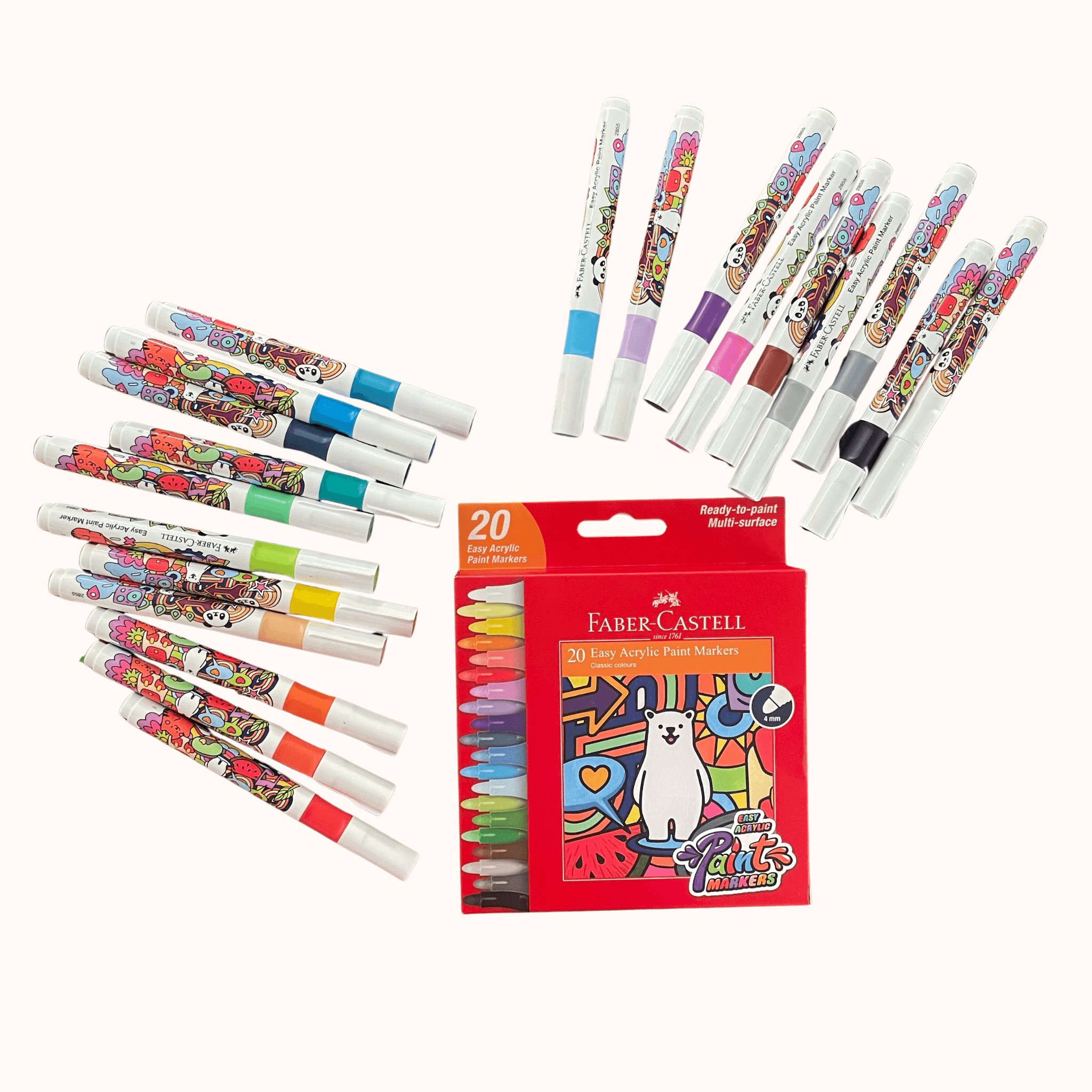 Easy Acrylic Markers 20 Pack – Hueray