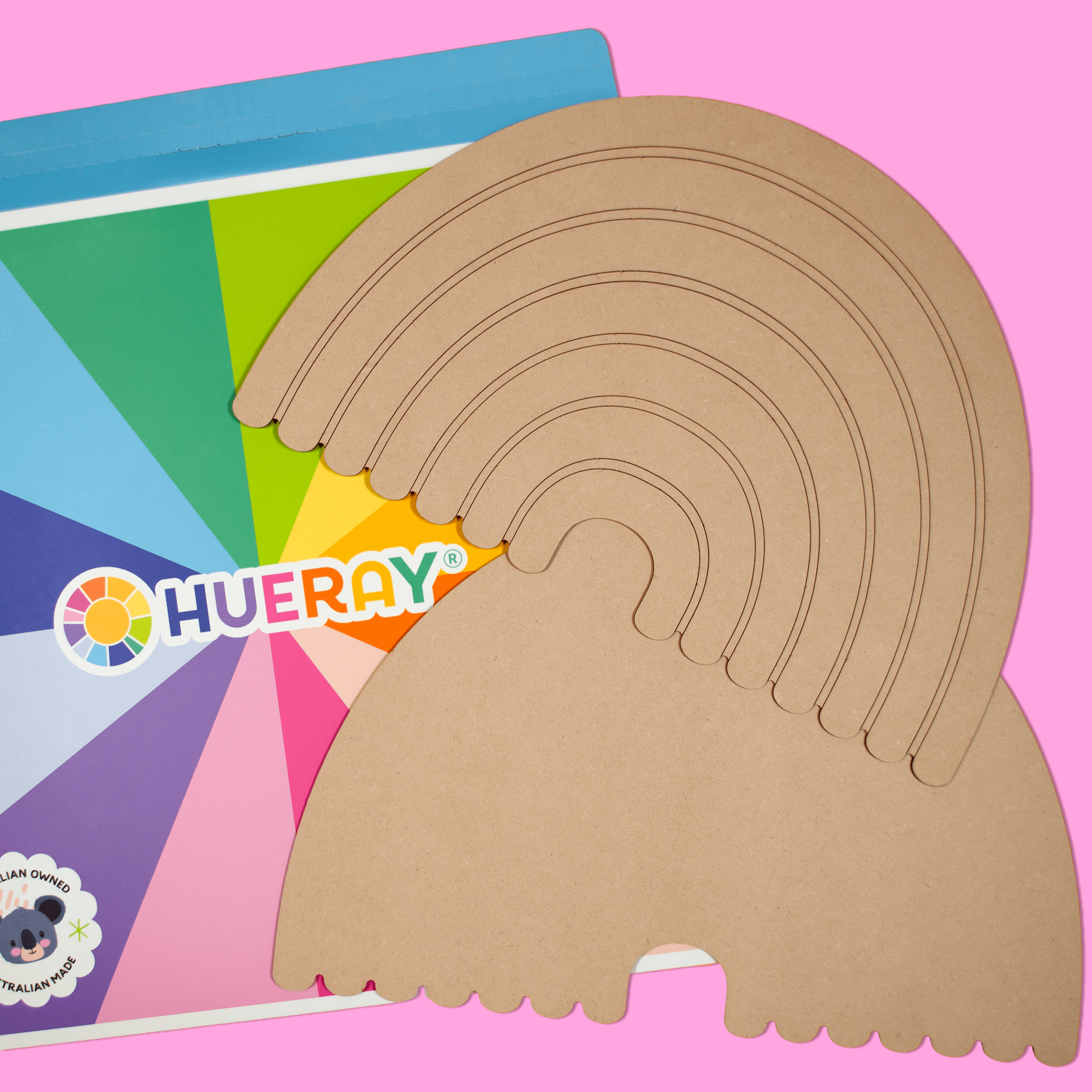 Rainbow MDF shape for DIY dopamine rainbow decor - Made in Australia ...